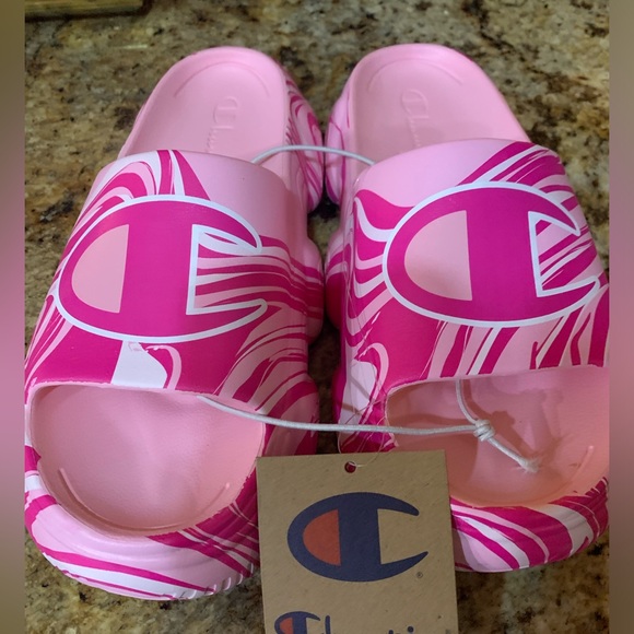 Champion | Shoes | Nwt Pretty Pink Champion Bubbly Slides | Poshmark